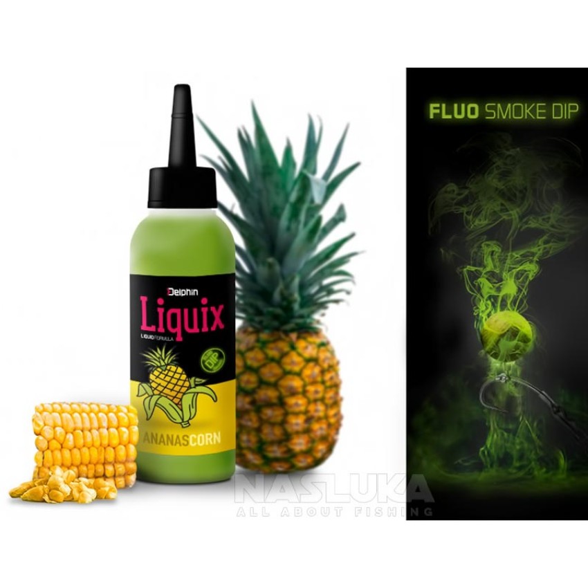 Дип атрактор Delphin LiquiX Fluo Smoke Dip Ananas Corn⚡НАСЛУКА⚡Хит Цена