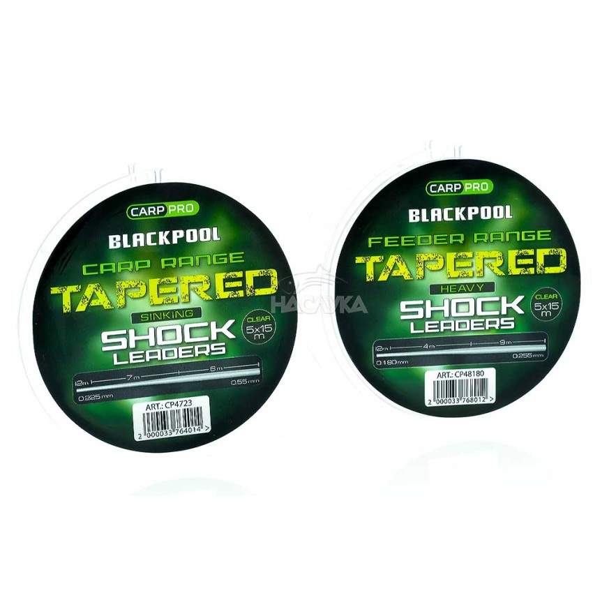 Шок лидери Carp Pro Blackpool Tapered Shock Leaders | Риболовни влакна ...
